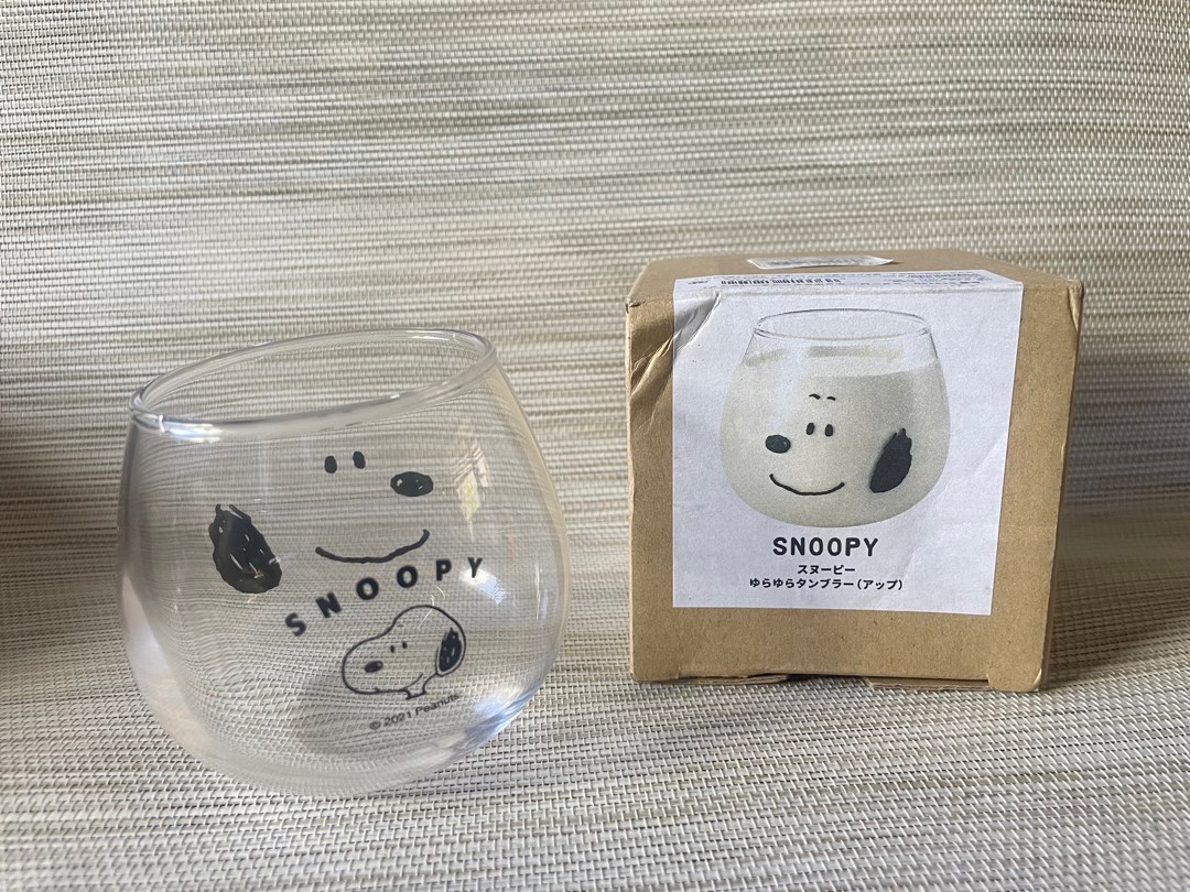 Snoopy Peanuts Clear Drinking Glass brand new, Furniture & Home Living ...