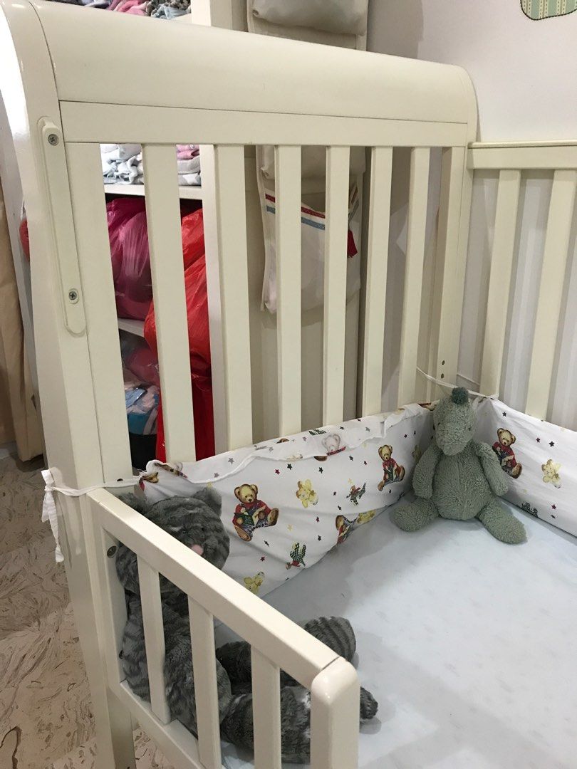 Solid wood imported European style baby cot, Babies & Kids, Baby ...