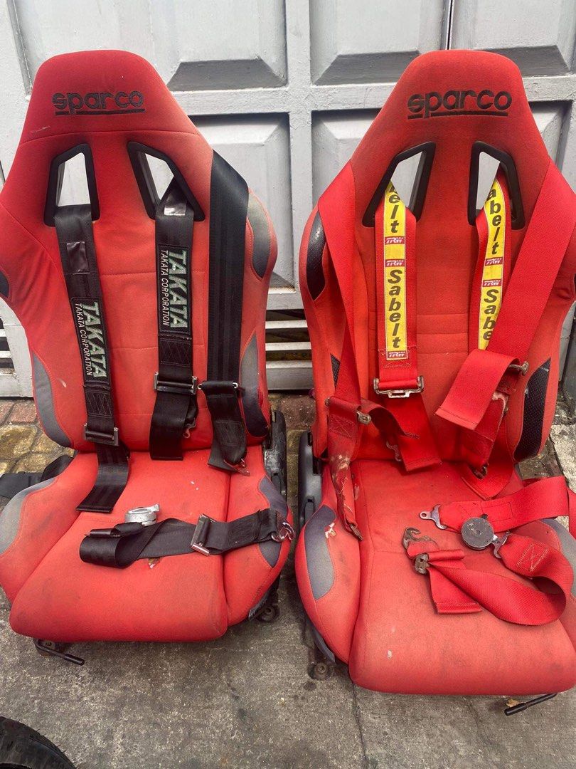 Sparco racing seats with 4 point harness, Car Parts & Accessories ...