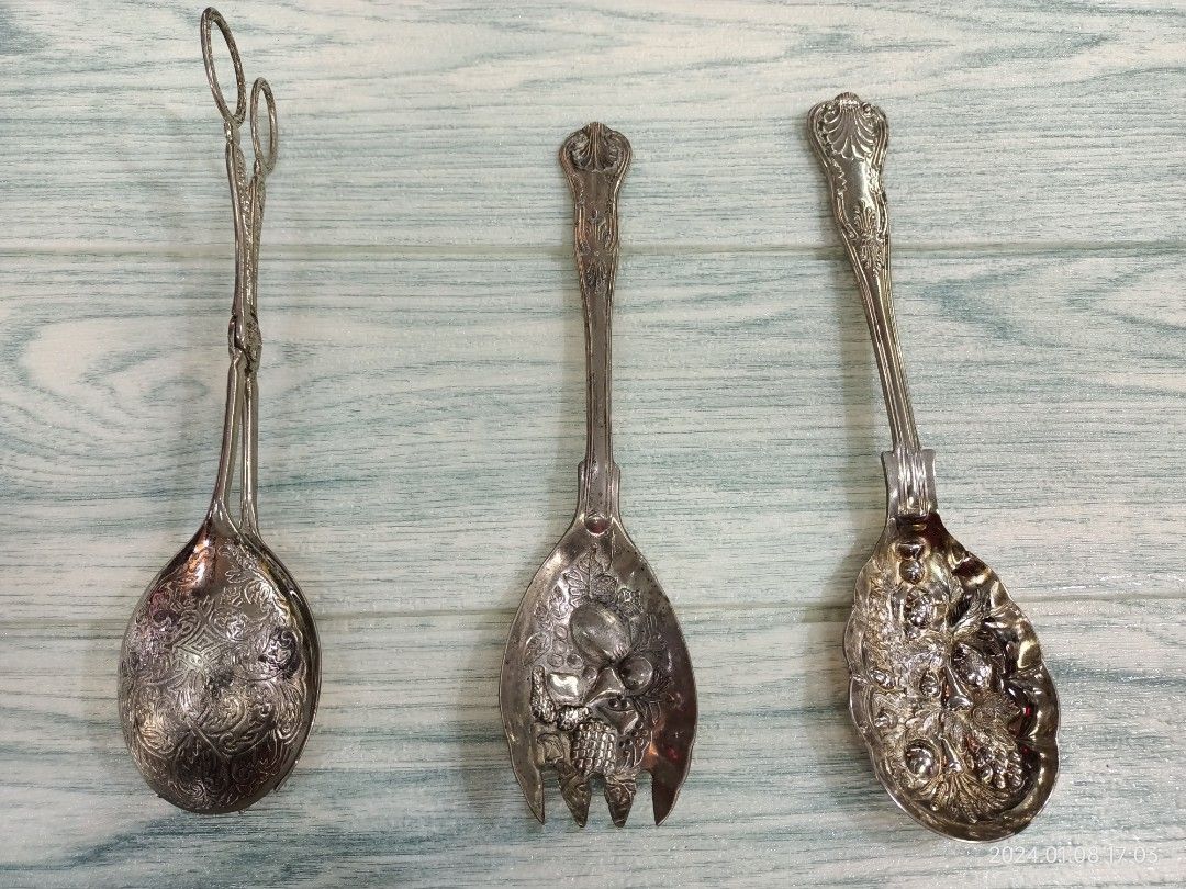 Steel Ladle with Food Tong Deco, Furniture & Home Living, Home Decor ...