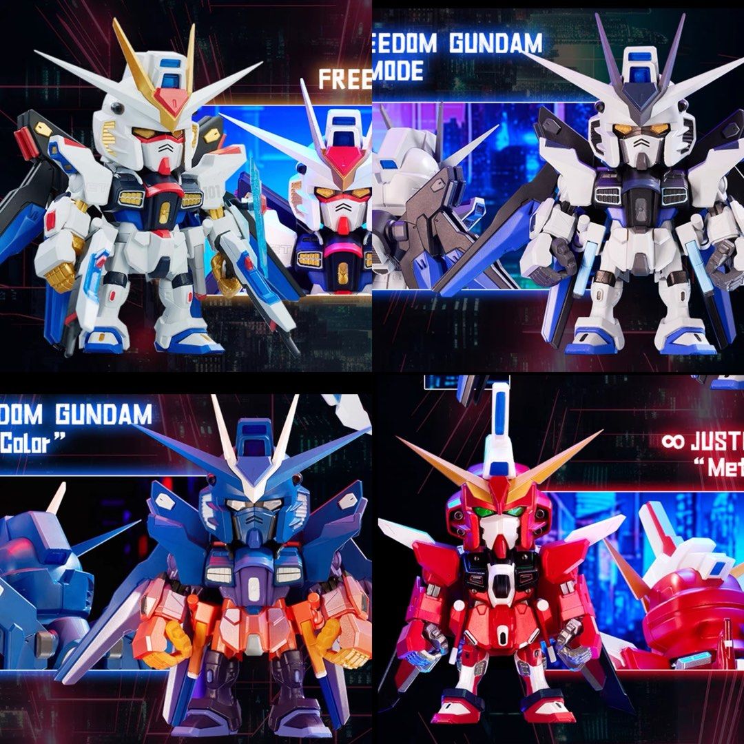 STRIKE FREEDOM GUNDAM AND INFINITY JUSTICE GUNDAM FIGURINES / FULL SET ...