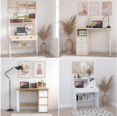 Study table with shelves Home Furniture Desk Furniture / BTO / HOME ...