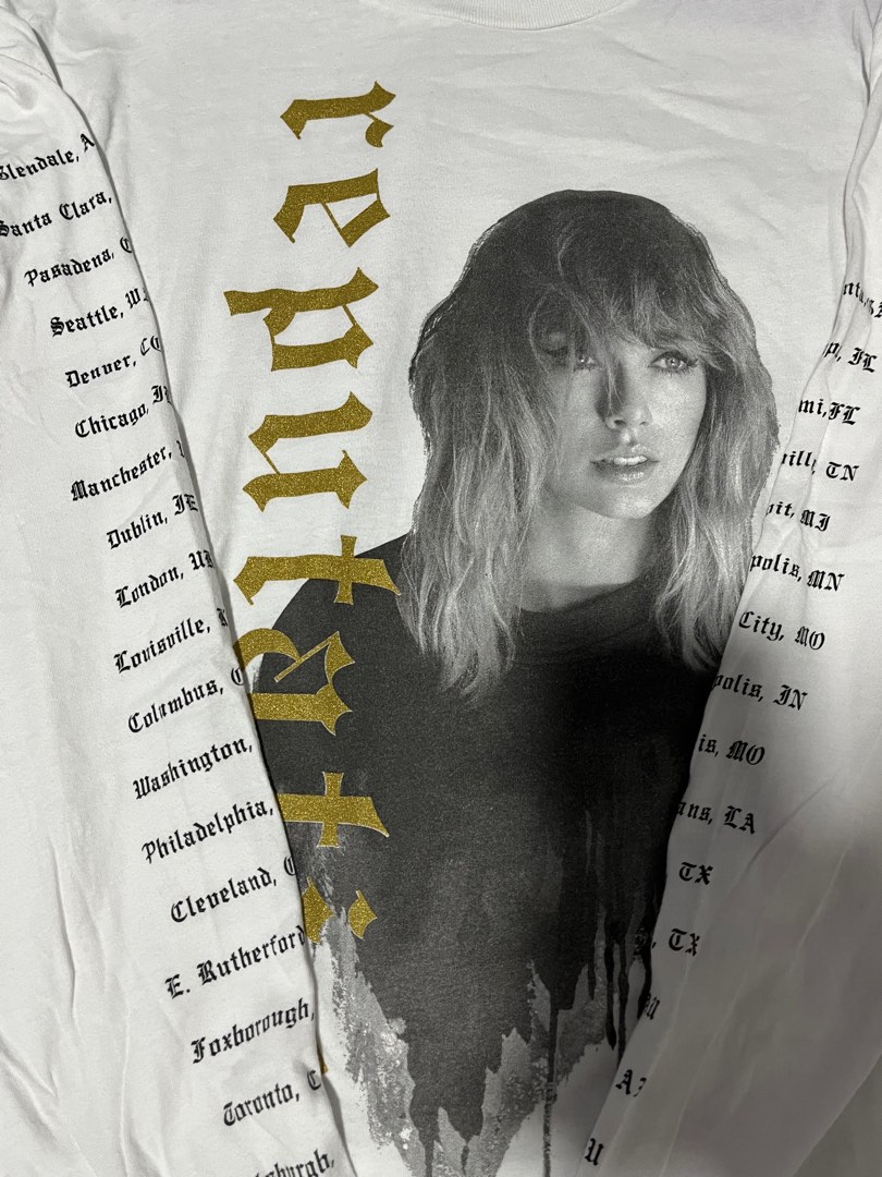 taylor swift - reputation tour white long sleeves, Women's Fashion ...