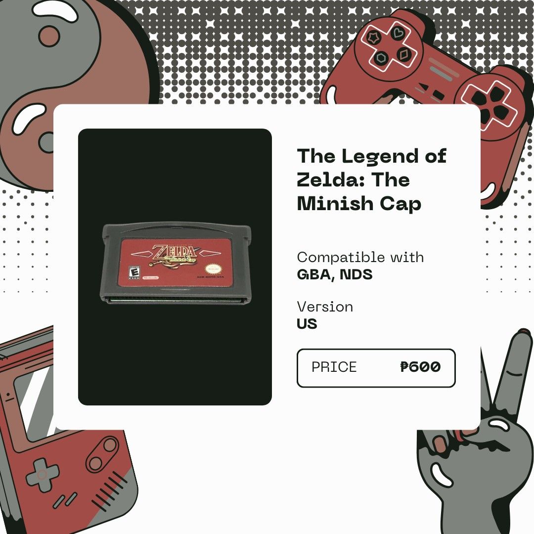 The Legend of Zelda: The Minish Cap Game Boy Advance Cartridge, Video ...