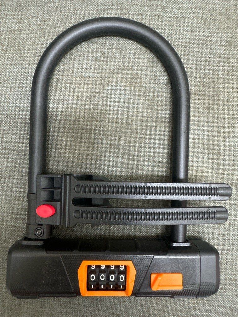 Tonyon Bicycle Padlock U-Lock 4-Digit Number Code, Sports Equipment ...