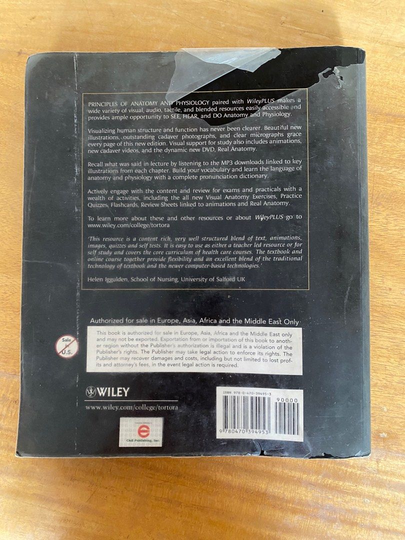 Tortora Principles of Anatomy and Physiology 12th Edition, Hobbies ...