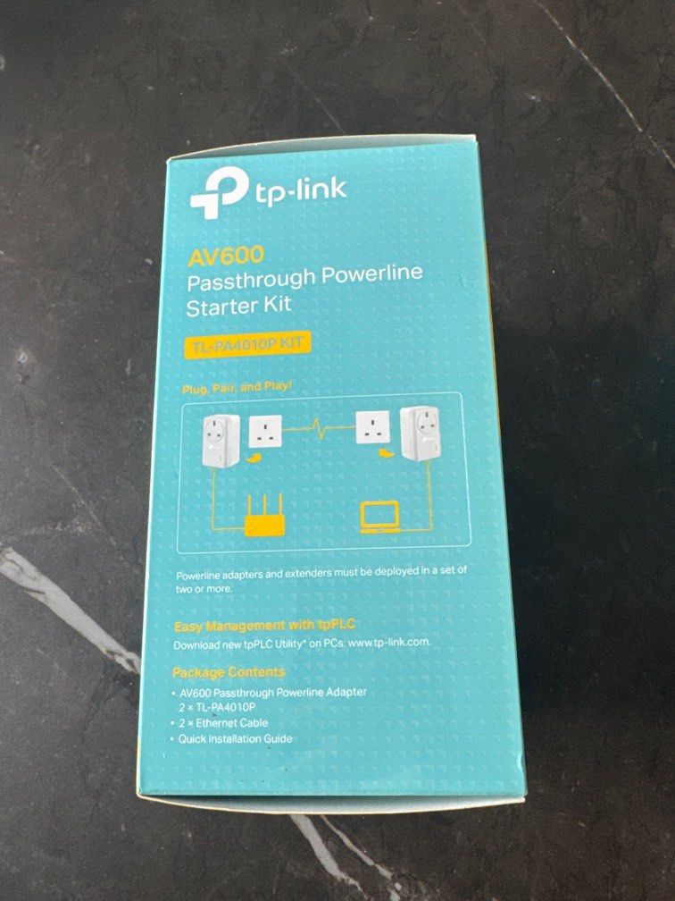 TP-Link AV600 passthrough powerline starter kit, Computers & Tech ...