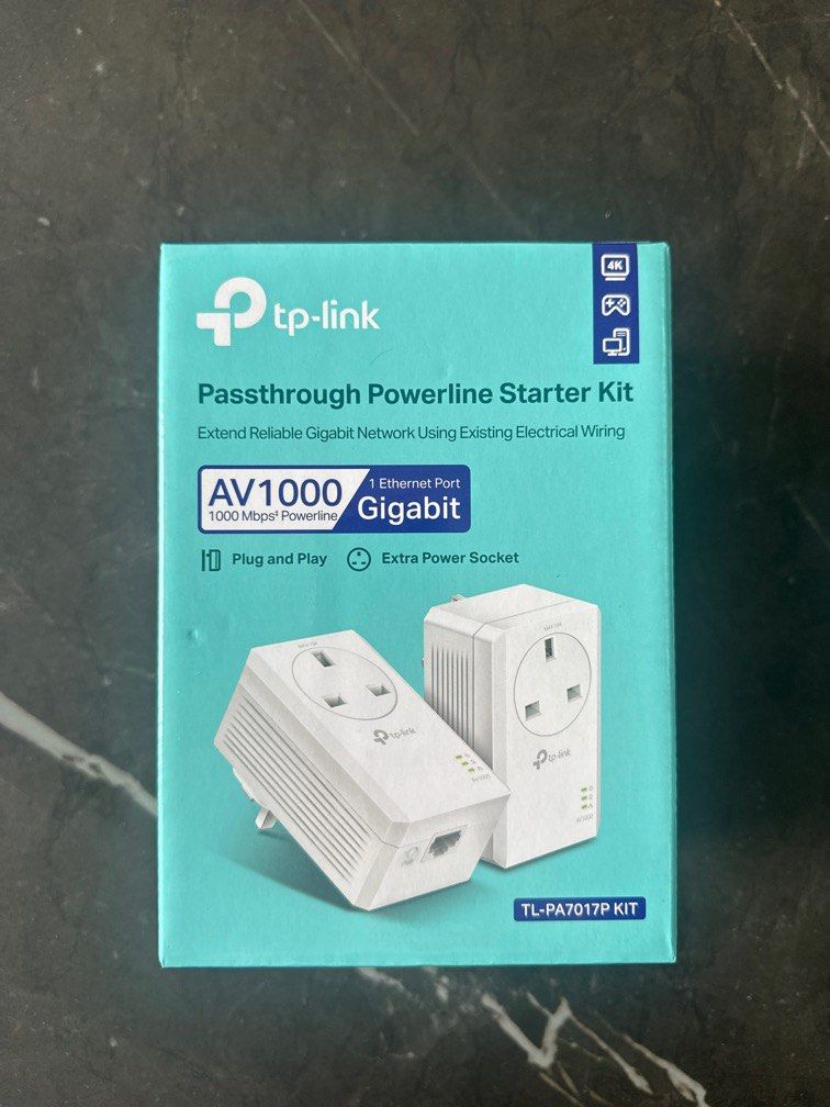 TP-Link Passthrough Powerline starter kit, TV & Home Appliances ...