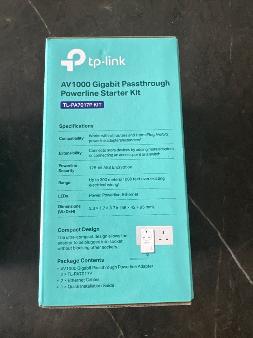 TP-Link Passthrough Powerline starter kit, TV & Home Appliances ...