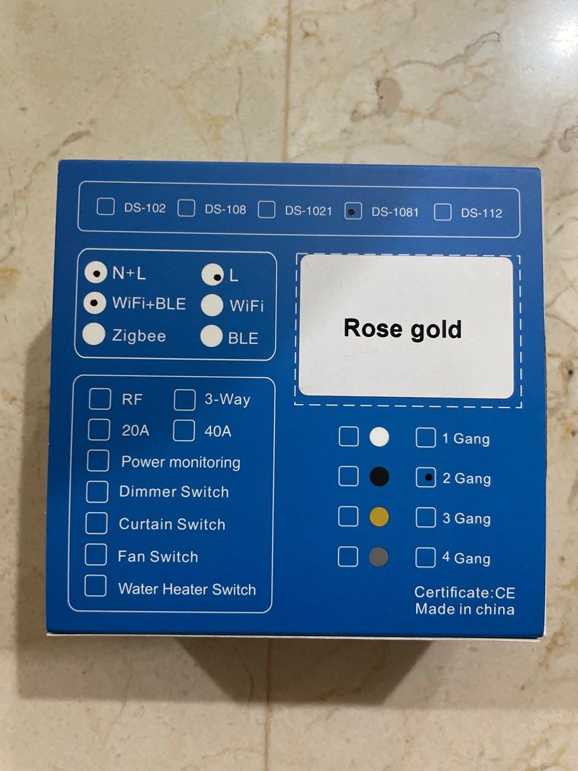 Tuya 2 Gang Smart Switch (Rose Gold), TV & Home Appliances, TV ...