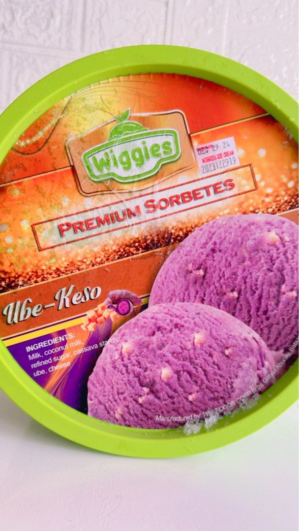 Ube keso ice cream, Food & Drinks, Chilled & Frozen Food on Carousell
