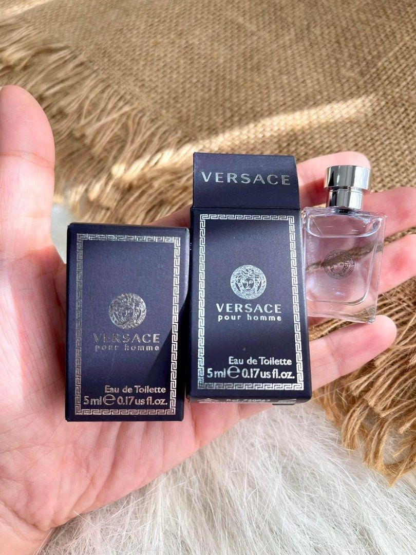 VERSACE Pour Homme 5ml edt mini perfume, Beauty & Personal Care ...