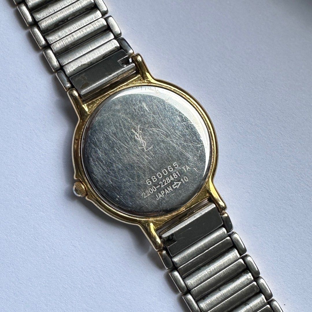 Vintage 90s ysl dress watch with black dial, Women's Fashion, Watches ...