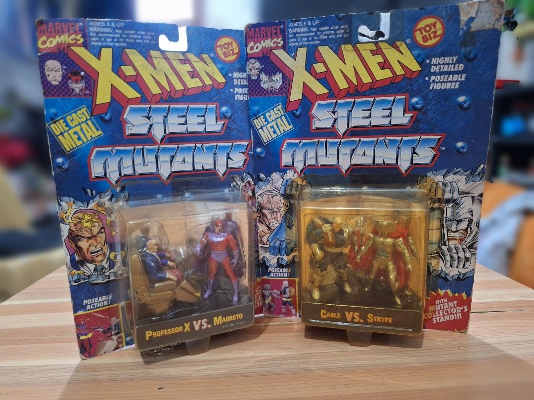 Vintage Marvel X-Men Steel Mutants Die Cast Metal Action Figures Toybiz ...