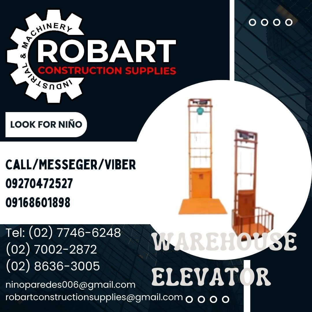 WAREHOUSE ELEVATOR, Commercial & Industrial, Construction Tools & Equipment on Carousell