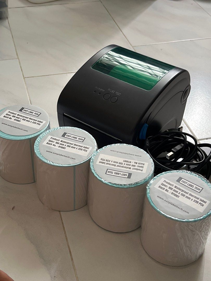 Waterproof thermal label plus printer, Computers & Tech, Printers ...
