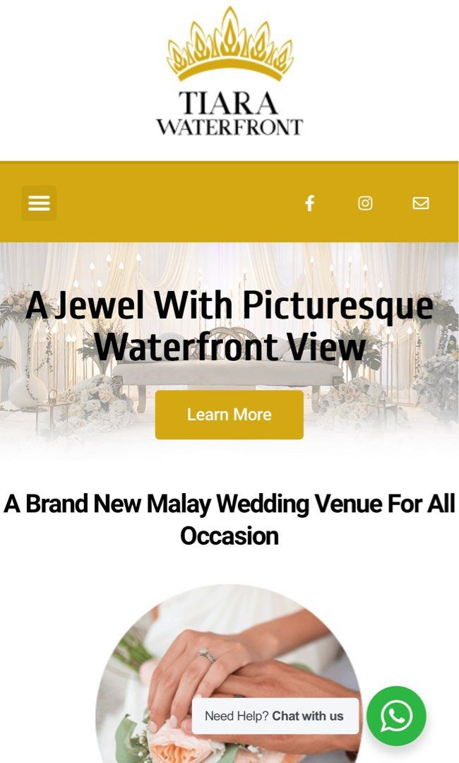 Wedding Venue at Tiara Waterfront, Lifestyle Services, Event & Party ...