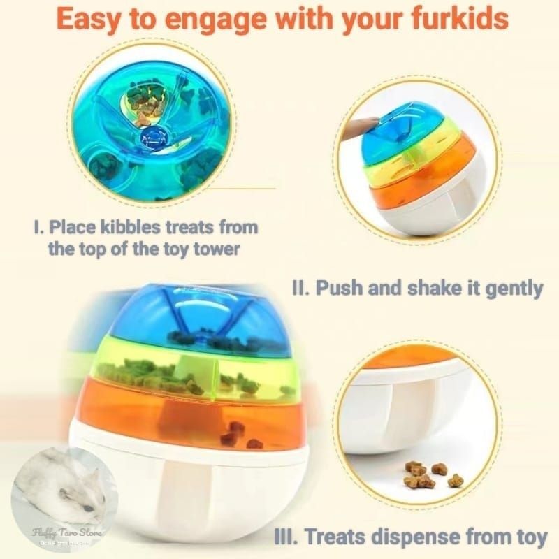 Wobble Food Tower Treats Dispenser Interactive Engagement Toy Dog, Pet ...