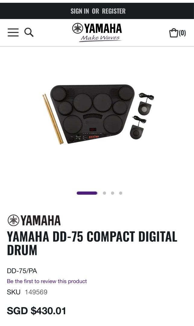 Yamaha DD-75 Electric drum, Hobbies & Toys, Music & Media, Musical ...