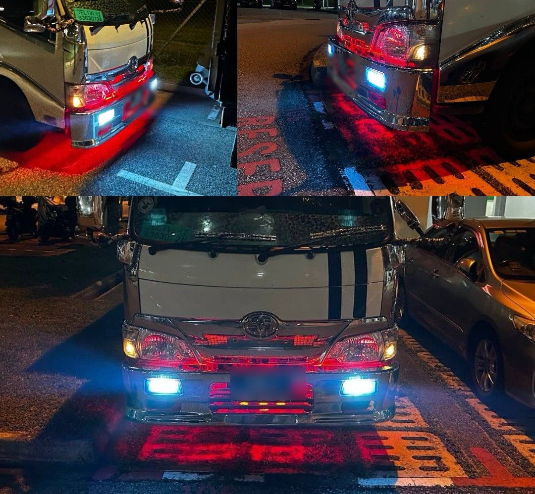 10ft Lorry install led on front grill and lower bumper, Car Accessories ...