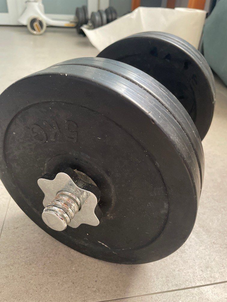 22kg dumbbell, Sports Equipment, Exercise & Fitness, Weights ...