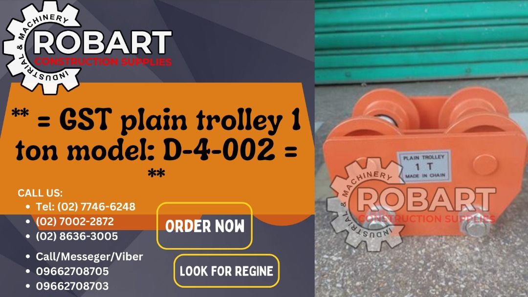 GST plain trolley 1 ton model: D-4-002 = **, Commercial & Industrial ...