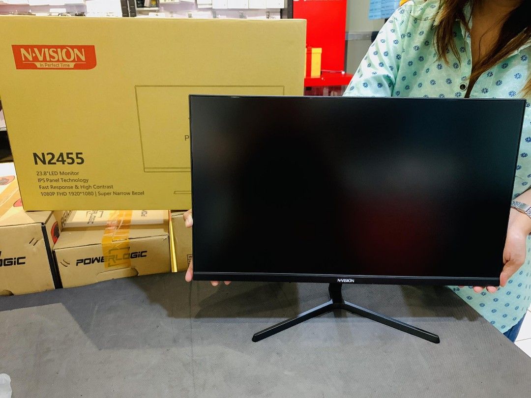 " Nvision 23.8"" IPS Panel 75Hz LED Monitor Narrow Bezel FHD VGA HDMI ...