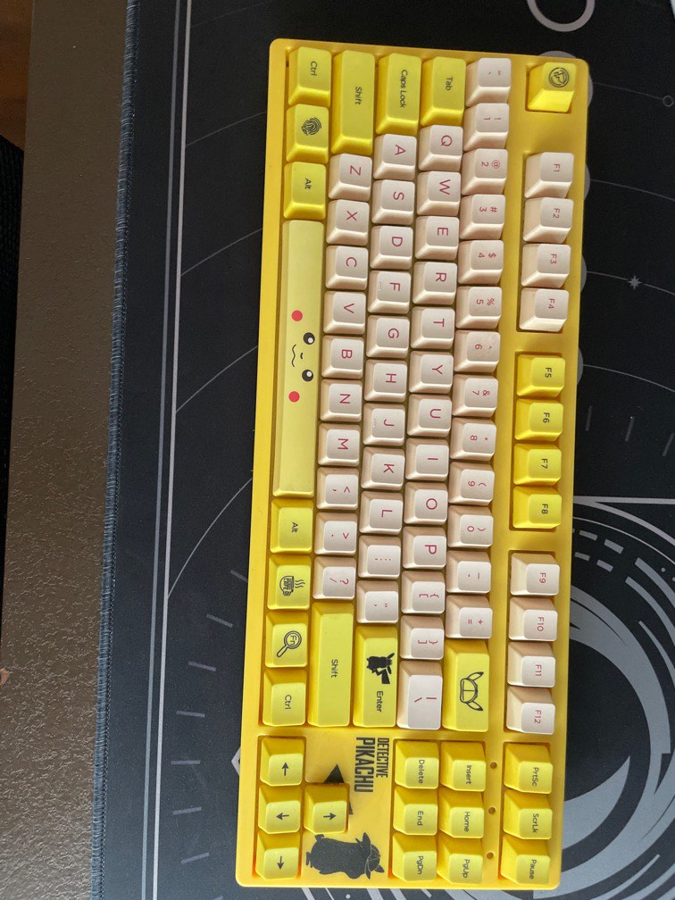 akko limited edition detective pikachu mechanical keyboard, Computers ...