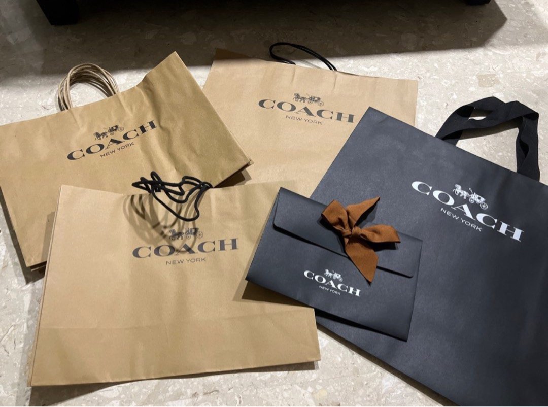 Authentic Brand New Coach Paper Bags in assorted sizes, Women's Fashion ...