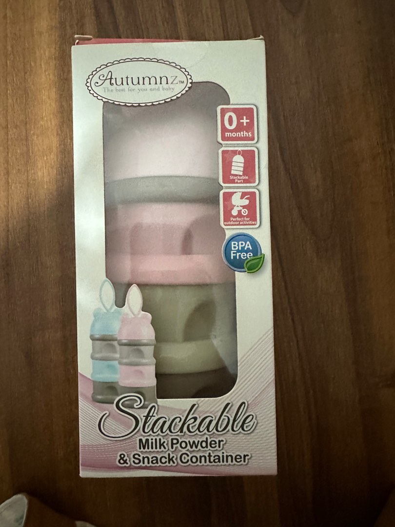 Autumnz Stackable milk powder & snack container, Babies & Kids, Nursing ...
