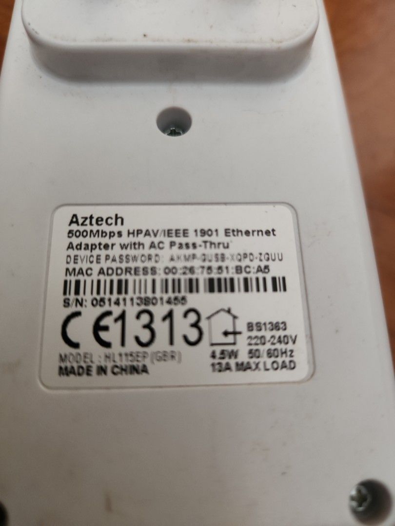 Aztech HomePlug AV HL125G and HPAV set, Computers & Tech, Parts ...