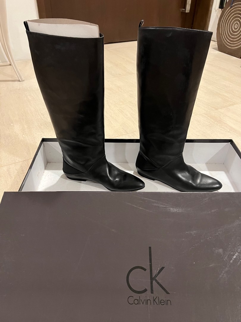 Black CK Boots, Women's Fashion, Footwear, Boots on Carousell