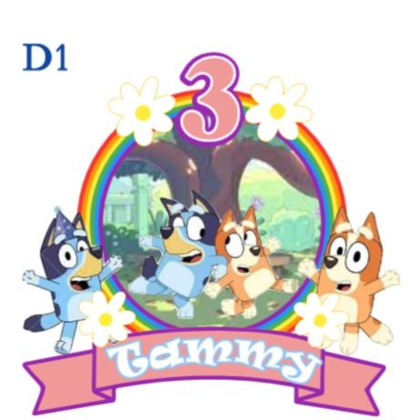 Bluey Theme Customised Cake Topper, Hobbies & Toys, Stationery & Craft ...