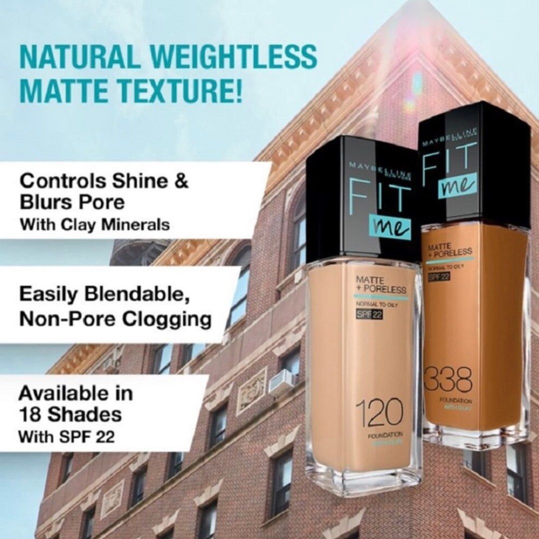 (BN) Maybelline Fit Me Matte + Poreless Foundation in 115 Ivory, Beauty & Personal Care, Face ...