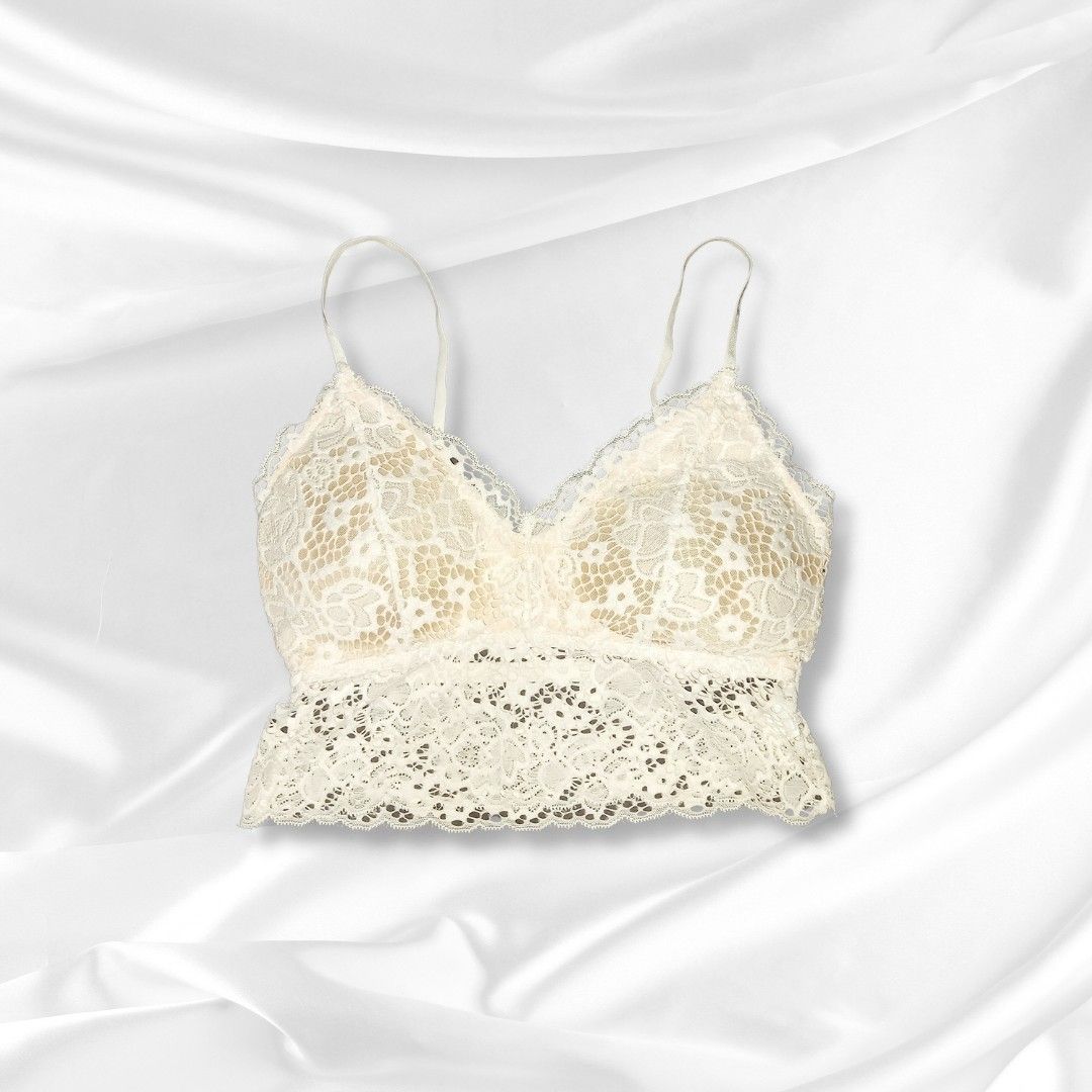 Boho Lace Bralette, Women's Fashion, Tops, Sleeveless on Carousell