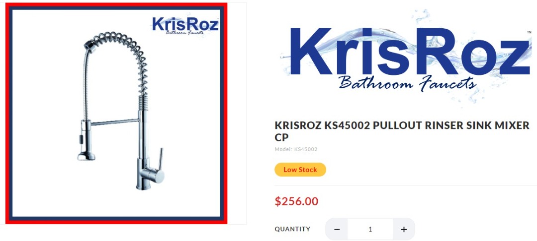 Brand new KrisRoz KS45002 Pullout Rinser Sink Mixer tap for Sale! $159 only. Retail price for ...
