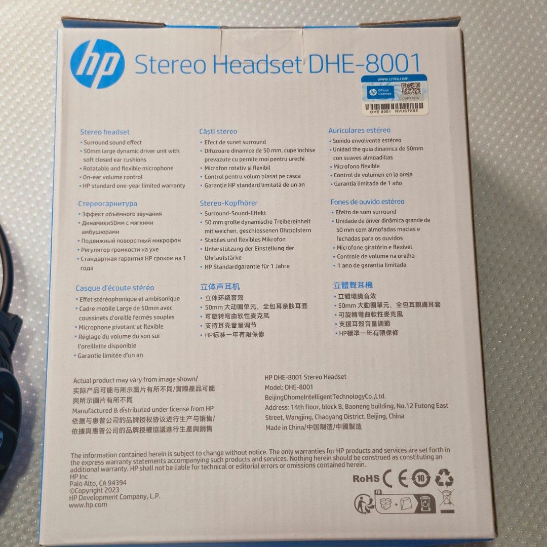 ️BRAND NEW ORIGINAL ️ HP STEREO HEADSET DHE 8001, Audio, Headphones ...