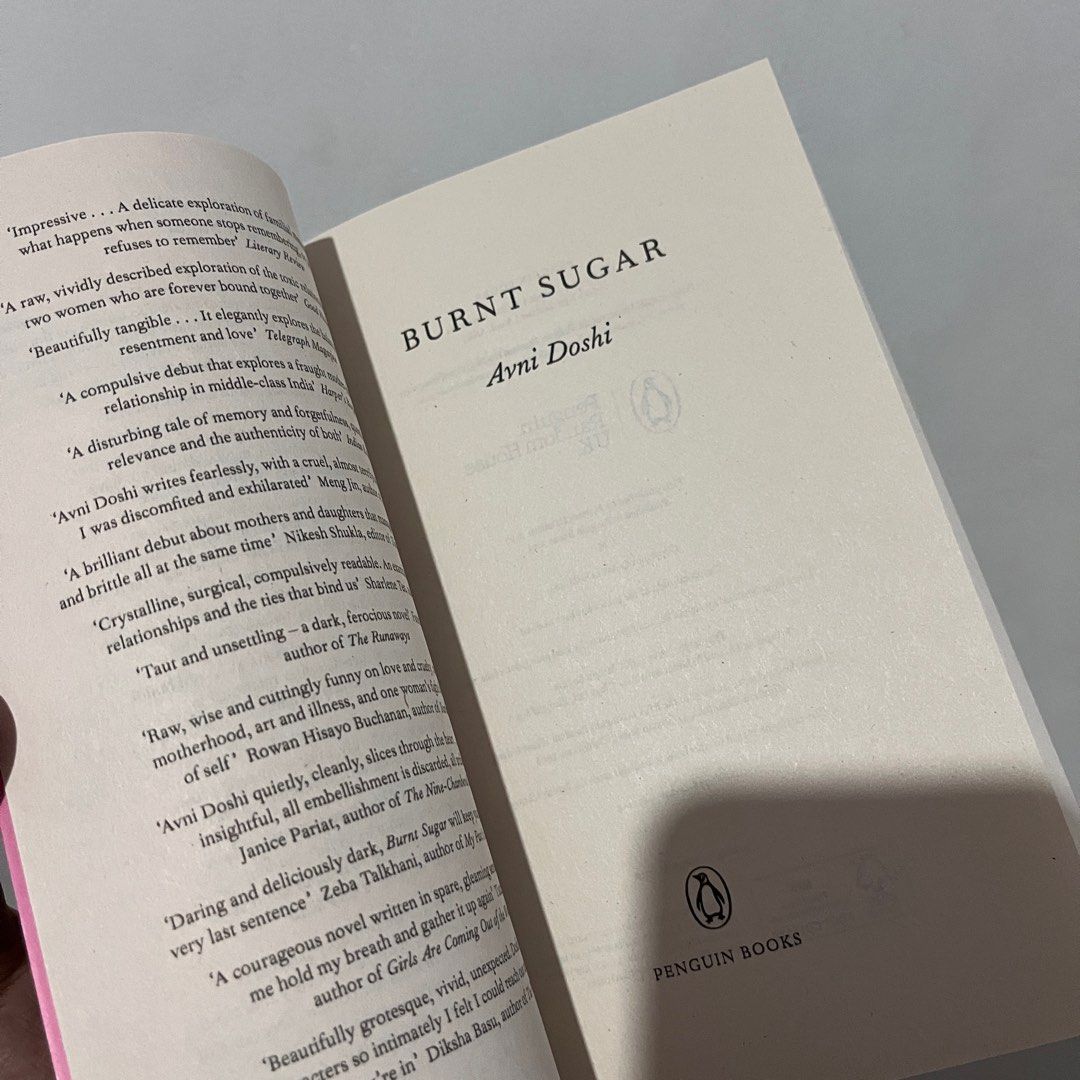 Burnt Sugar by Avni Doshi, Hobbies & Toys, Books & Magazines, Fiction ...