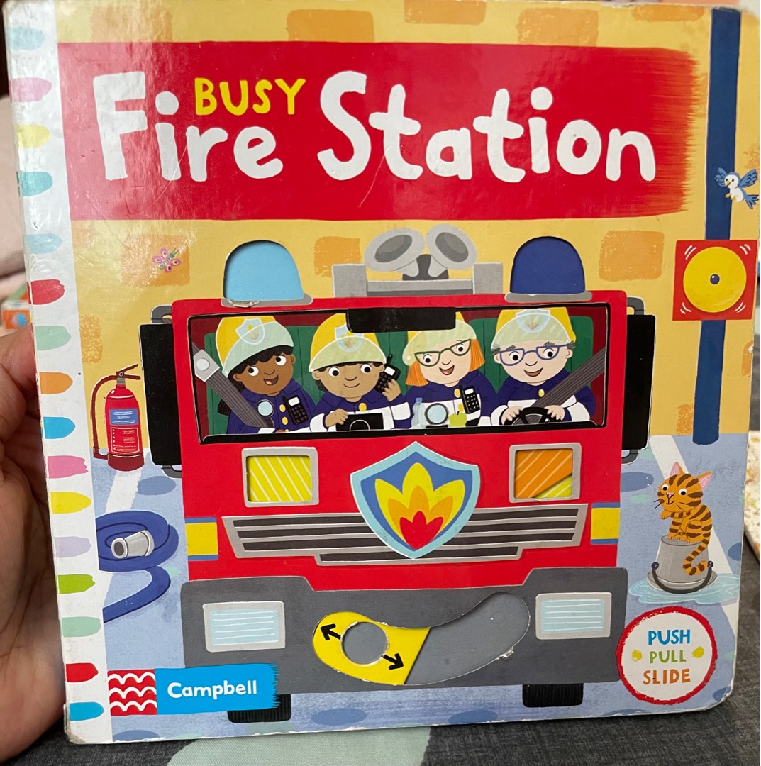 Busy Fire Station - Interactive book, Hobbies & Toys, Books & Magazines ...