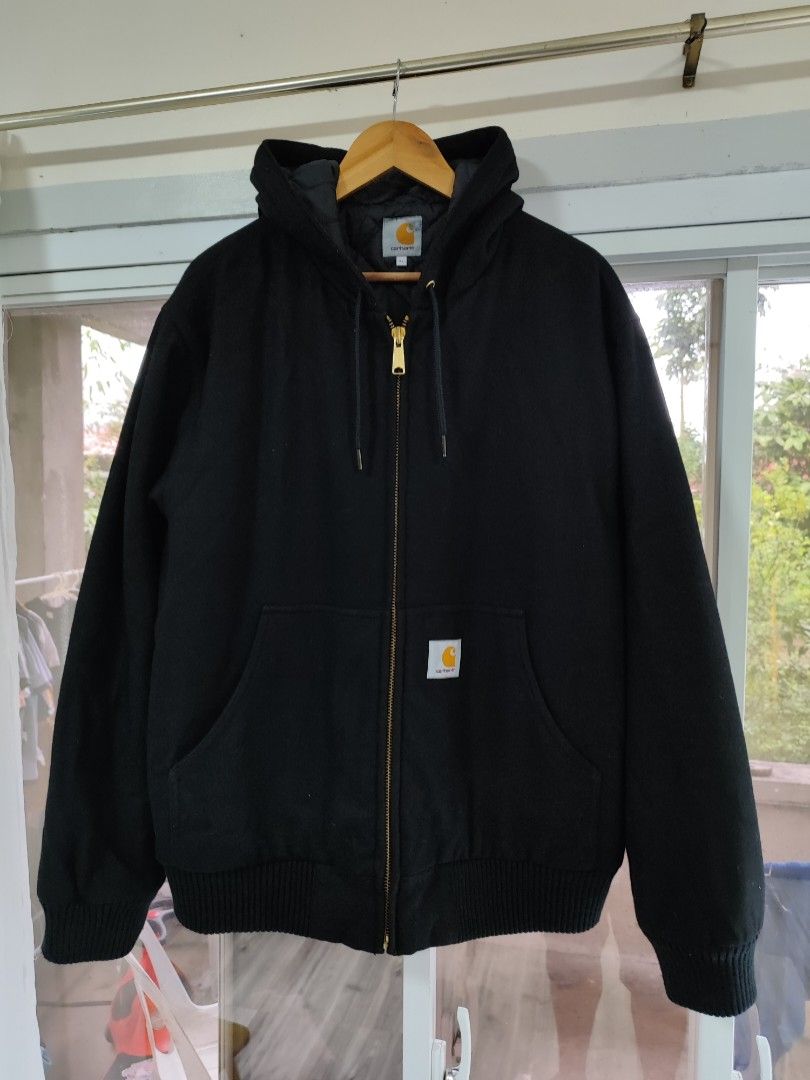 Carhartt active jacket wool XL, Men's Fashion, Coats, Jackets and Outerwear on Carousell