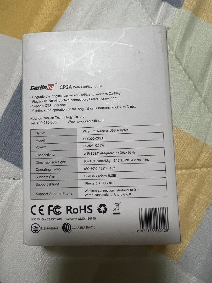 Carlinkit 4.0 CPC200 - CP2A Wired to Wireless Carplay, Car Accessories ...