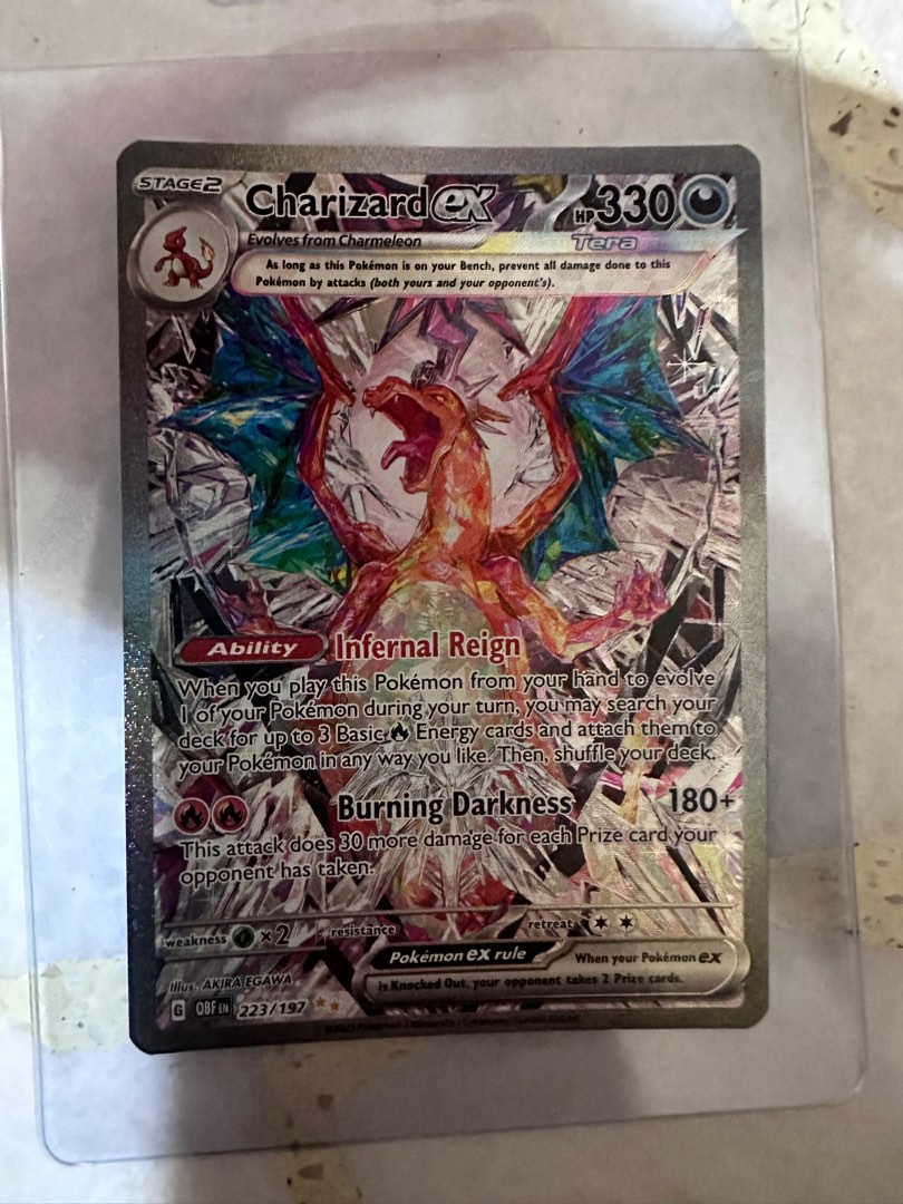 Charizard EX SIR Obsidian flames, Hobbies & Toys, Toys & Games on Carousell