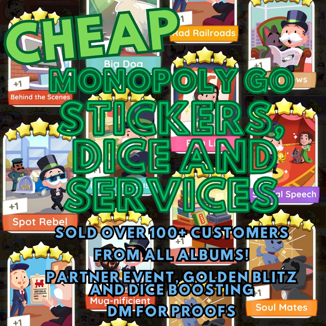 CHEAP MONOPOLY GO STICKERS "MONOPOLY ORIGINS", Video Gaming, Gaming ...