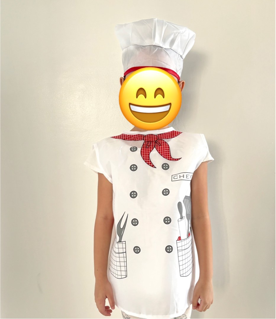 Chef costume for kids, Babies & Kids, Babies & Kids Fashion on Carousell