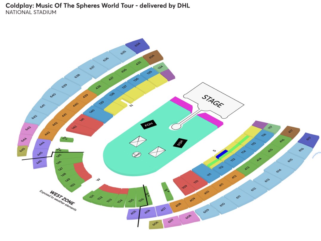 Coldplay Standing Ticket (24th Jan), Tickets & Vouchers, Event Tickets ...