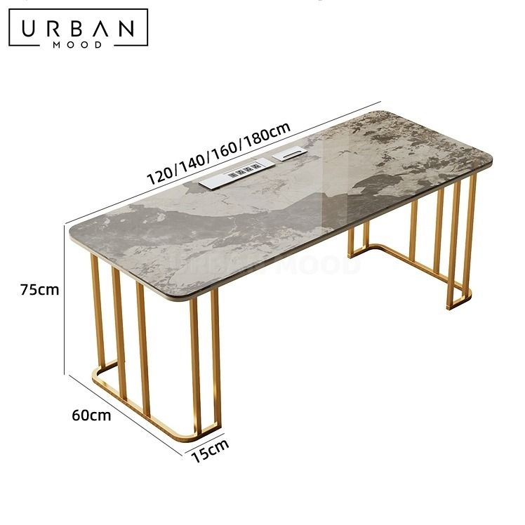 COMP Modern Sintered Stone Study Table, Furniture & Home Living ...