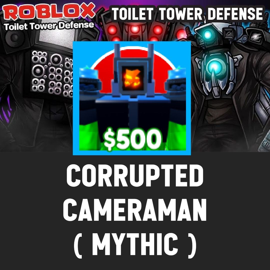 Corrupted Cameraman Toilet Tower Defense Units, Video Gaming, Gaming ...