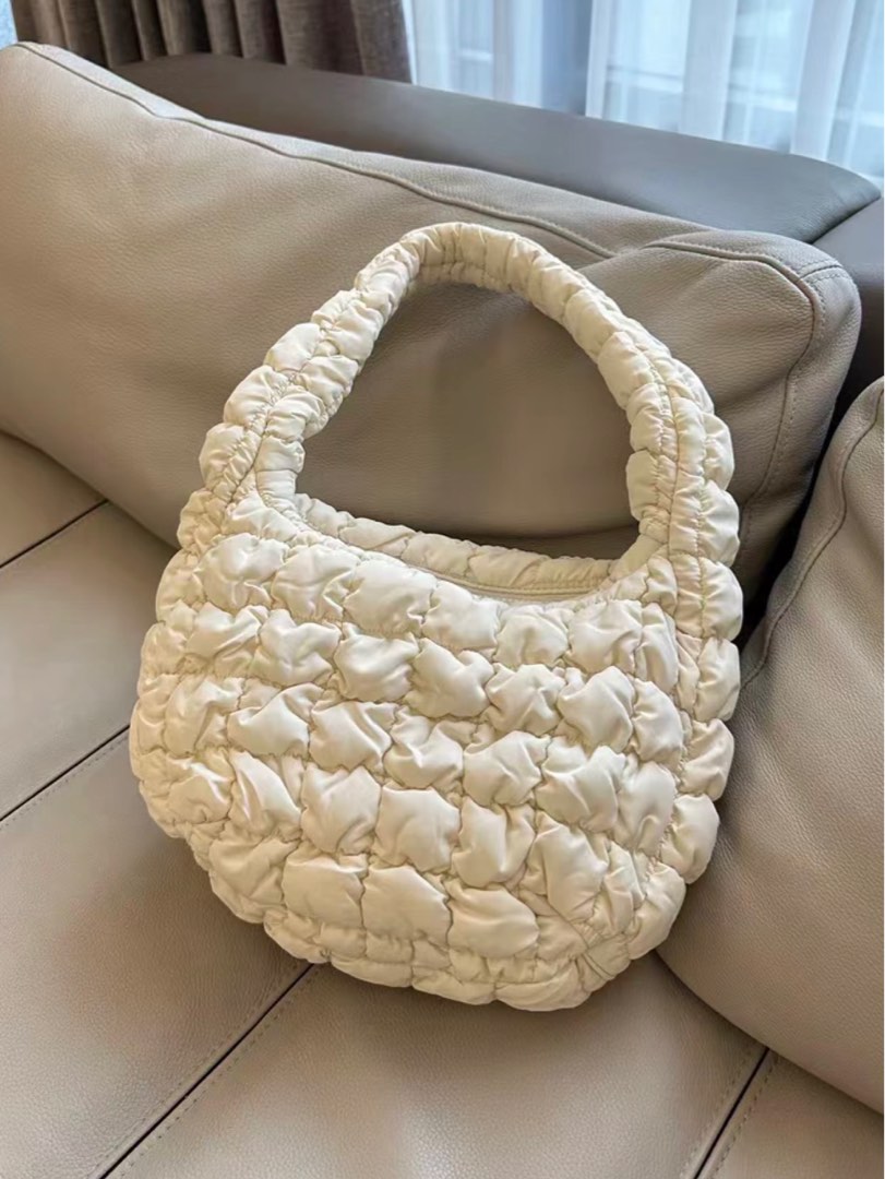 COS Mini Quilted Bag - White, Women's Fashion, Bags & Wallets, Shoulder ...