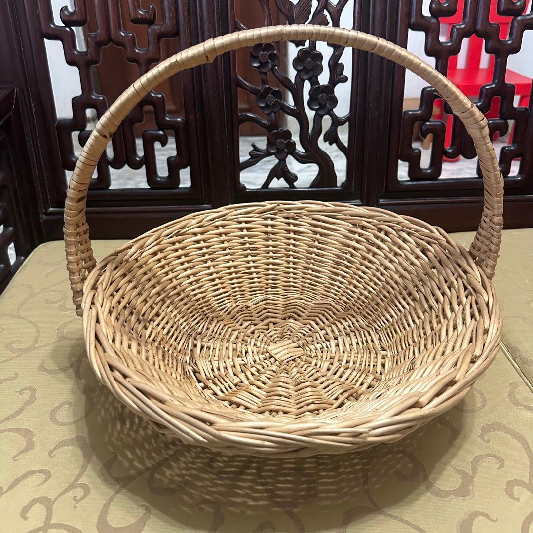 Cute Round Hamper Basket #31, Furniture & Home Living, Home Improvement ...