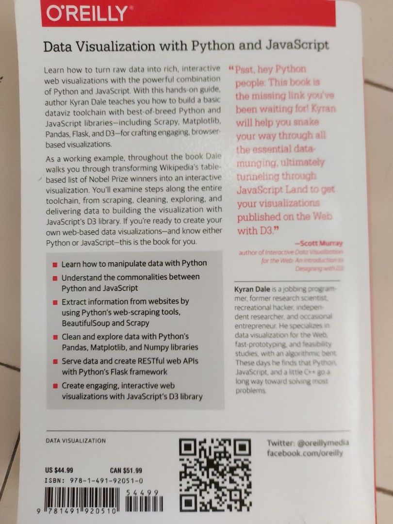 Data Visualization With Python And Javascript Hobbies And Toys Books And Magazines Textbooks On